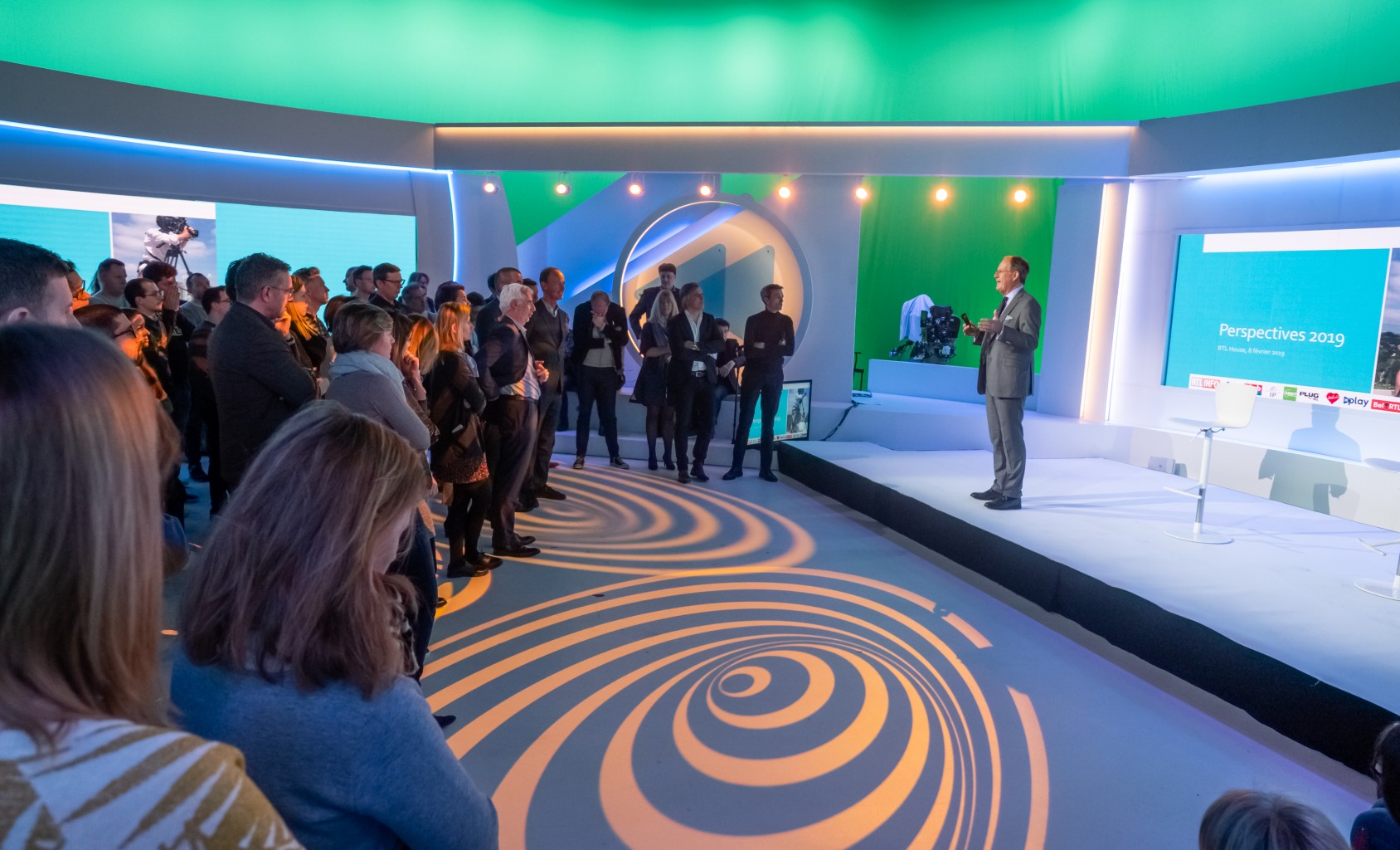 Thomas Rabe et Elma Heggen à RTL House pour rencontrer le personnel ...